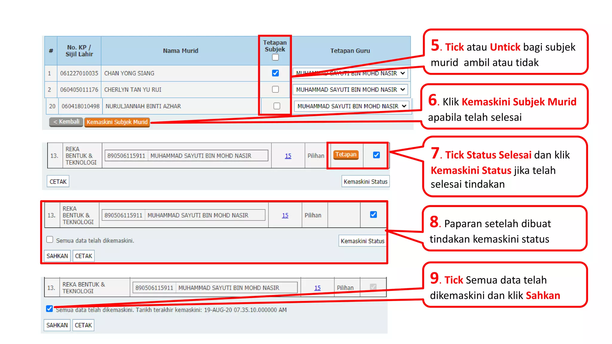 PROSES KEMASKINI TAGGING SUBJEK DAN DLP MURID MASUK.ppsx