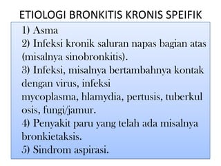 Proses keperawatan pada anak dengan bronkitis | PPTX