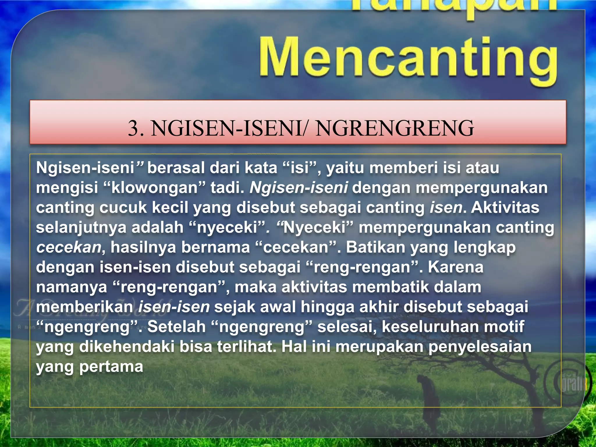 Presentasi Proses membatik | PPTX