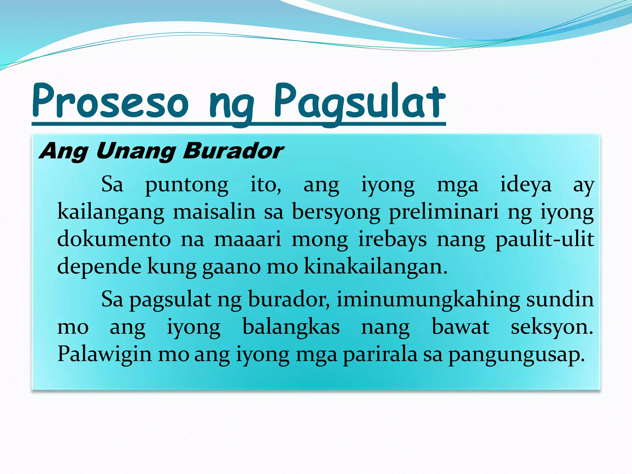 Proseso at-yugto-ng-pagsulat | PPTX