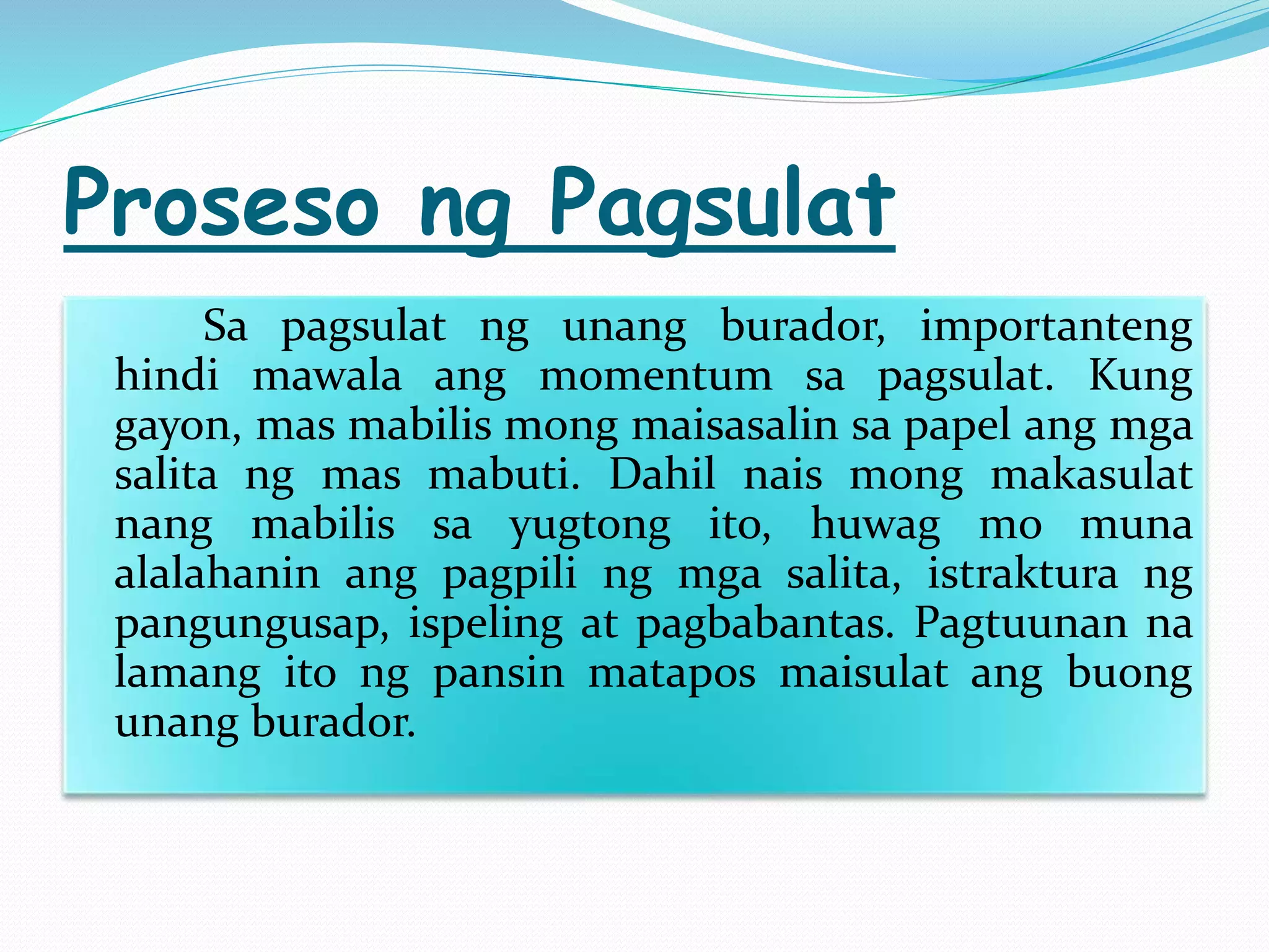 Proseso at-yugto-ng-pagsulat | PPTX