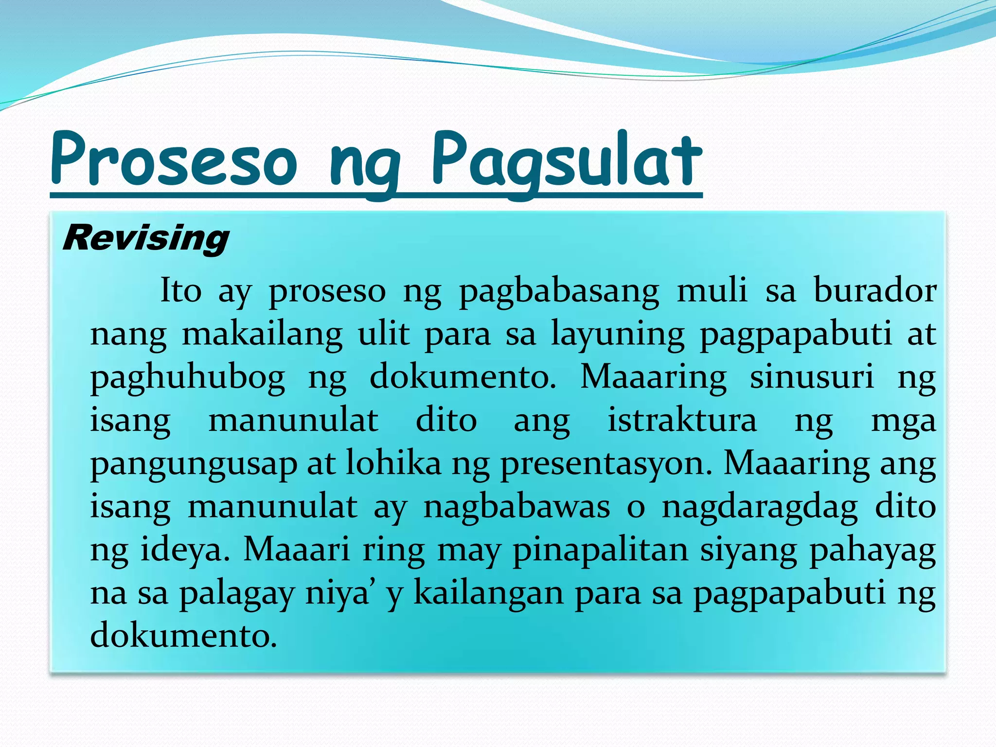 Proseso at-yugto-ng-pagsulat | PPTX