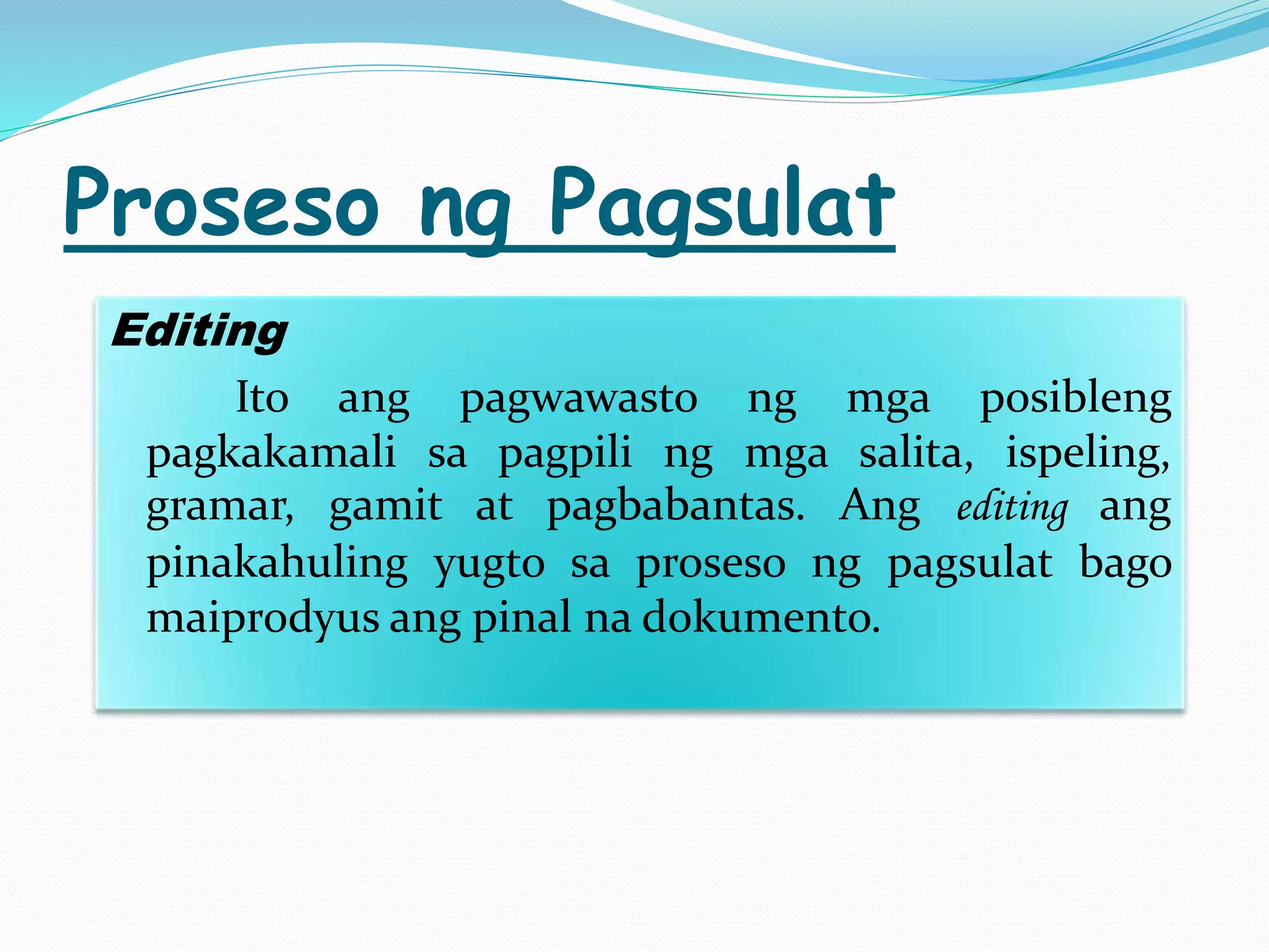 Proseso at-yugto-ng-pagsulat | PPTX