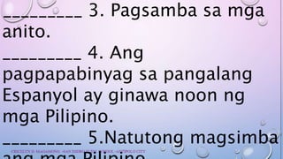 Proseso ng Kristiyanisasyon sa Katutubong PopulasyonSa ilalim ng ...