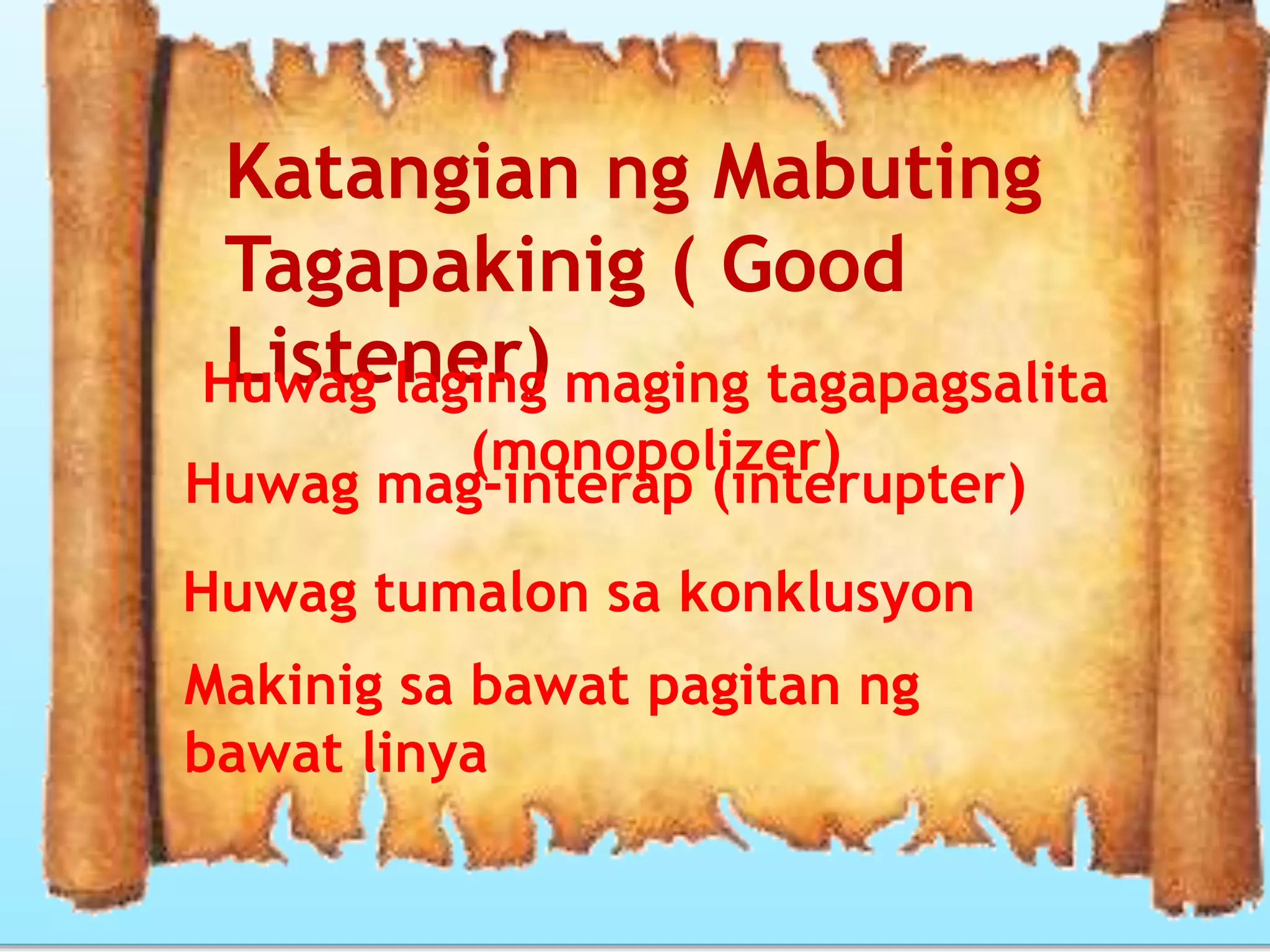 Proseso ng pakikinig | PPTX
