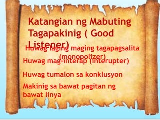 Proseso ng pakikinig | PPTX