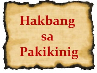 Proseso ng pakikinig | PPTX