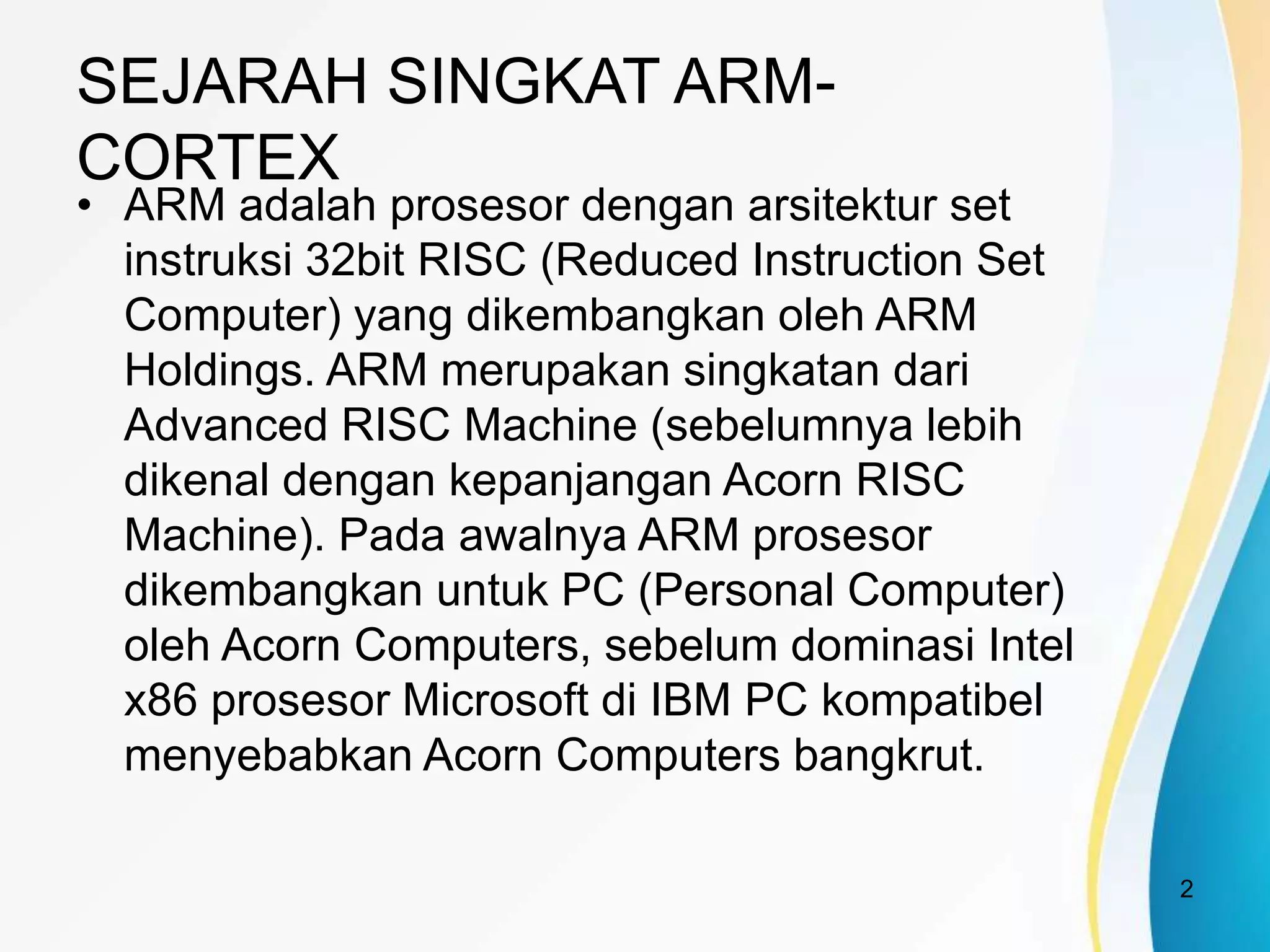 ppt Prosesor arm cortex | PPT
