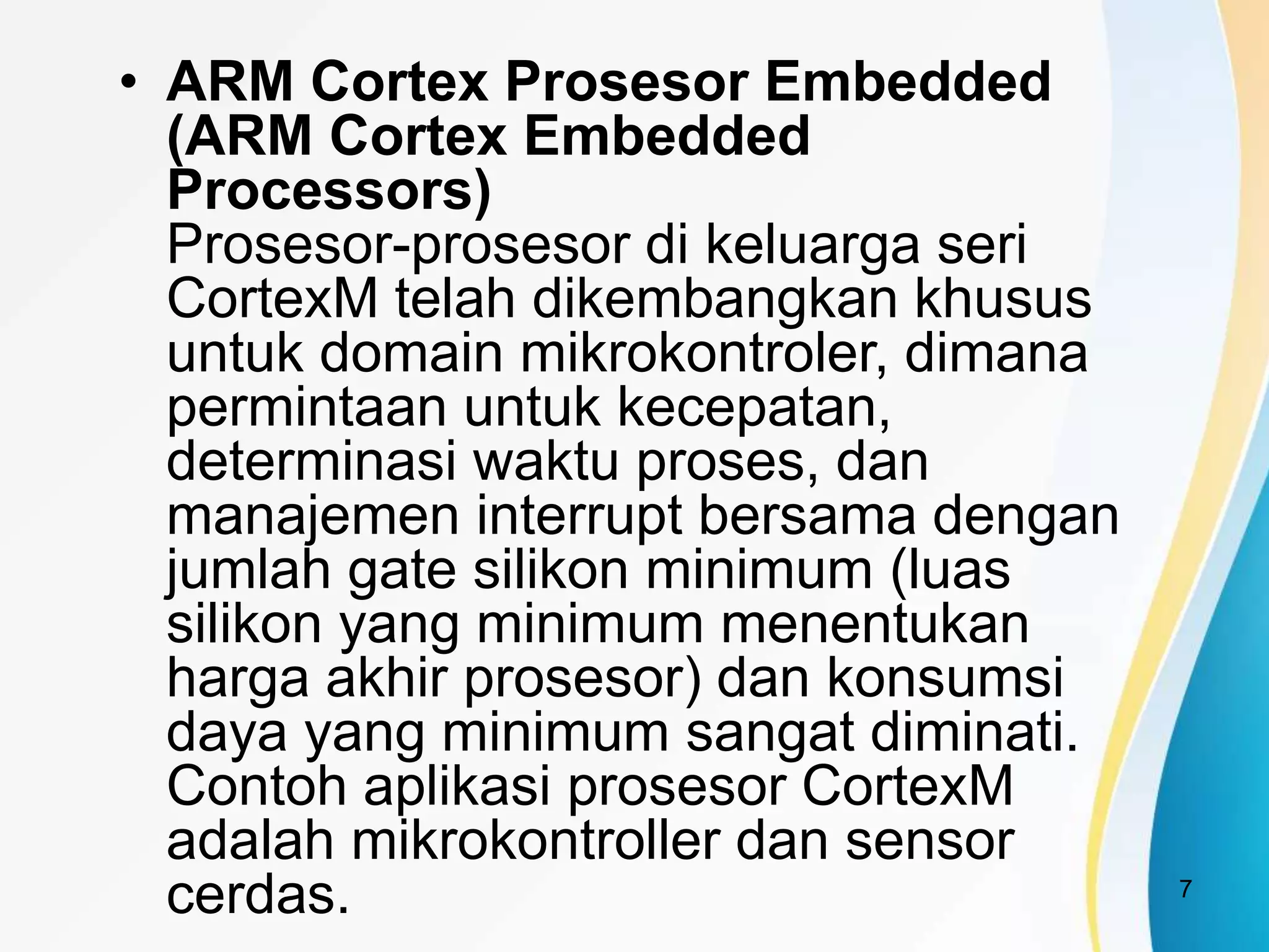 ppt Prosesor arm cortex | PPT