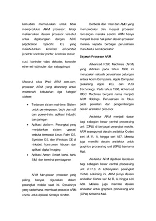 Prosesor x86 dan arm | DOCX