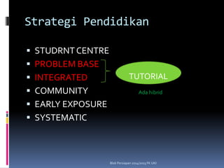 Proses Pembelajaran Tutorial 2014 FK UKI | PPTX