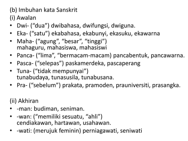Proses pembentukan perkataan baharu dalam bahasa melayu | PPTX