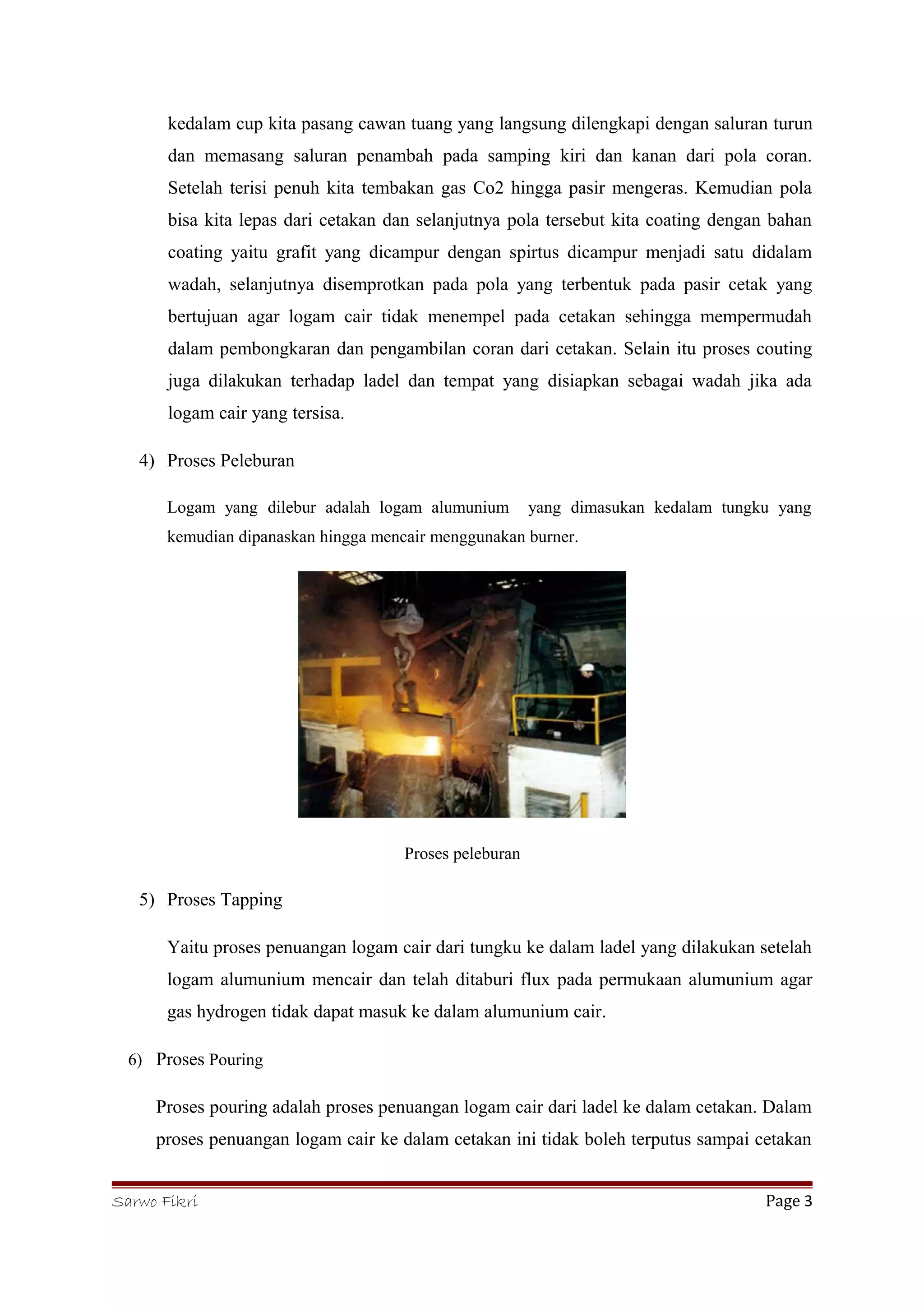 Proses pembentukan piston | DOC