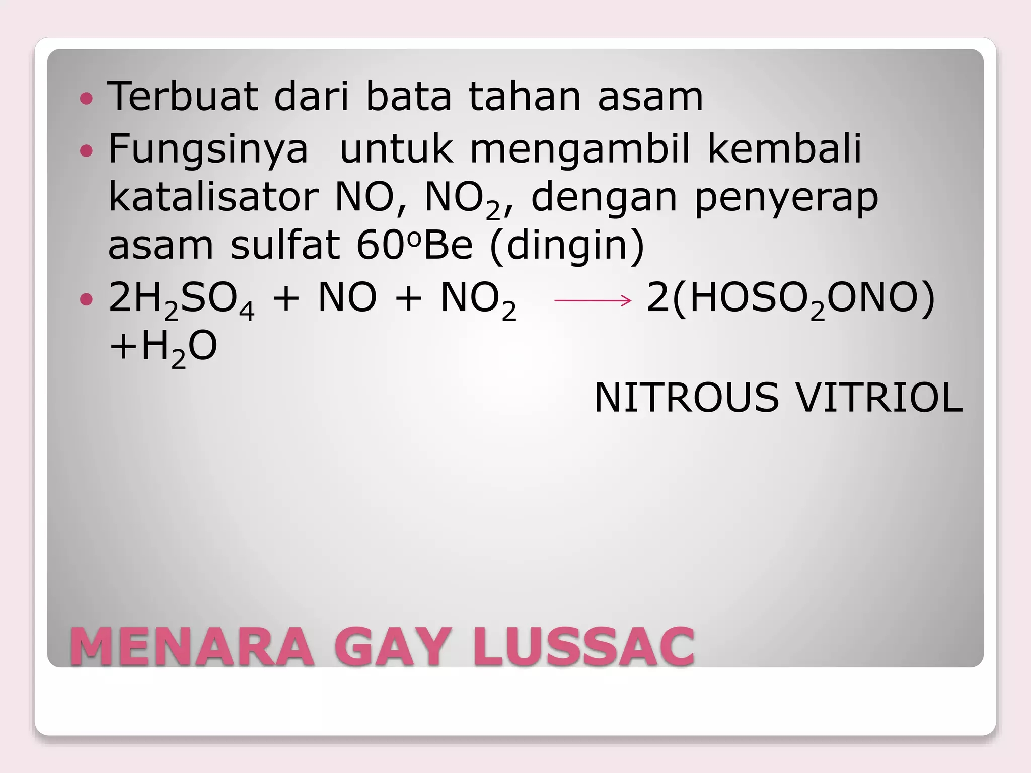 Proses pembuatan asam sulfat | PPTX