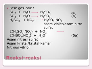 Proses pembuatan asam sulfat | PPTX