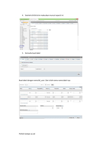 Proses pembuatan database | PDF