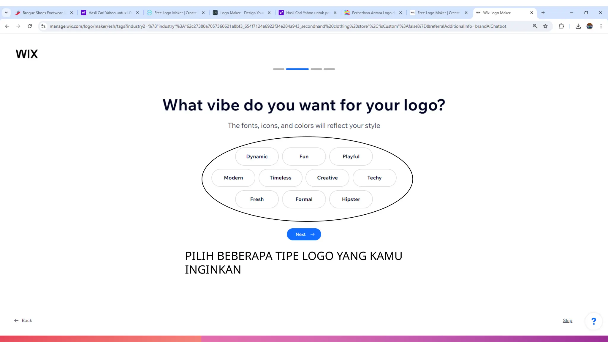 PROSES PEMBUATAN LOGO MENGGUNAKAN AI VIA WIX LOGO MAKER .pptx