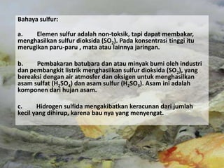 Proses pembuatan oksigen, nitrogen, dan sulfur | PPTX