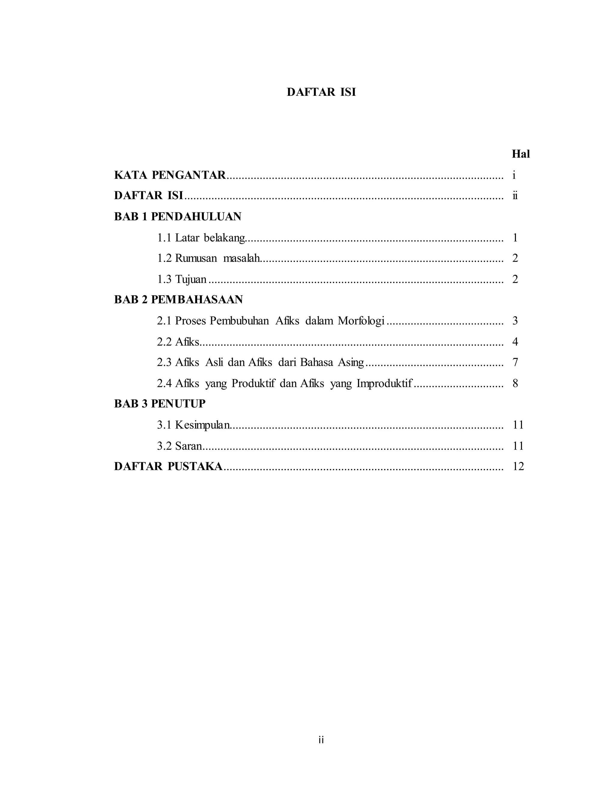 Proses Pembubuhan Afiks dalam Morfologi | DOCX