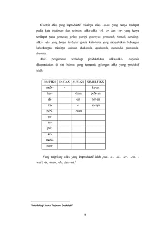 Proses Pembubuhan Afiks dalam Morfologi | DOCX