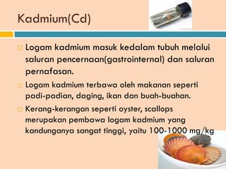 Proses pencemar dalam tubuh melalui makanan dan minuman | PPTX