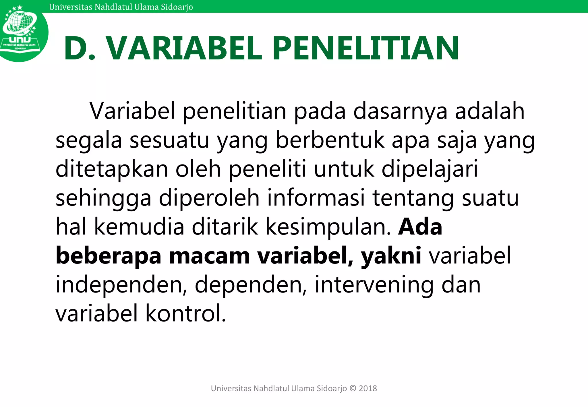 BAB II Proses penelitian, masalah, variabel, dan paradigma penelitian | PDF