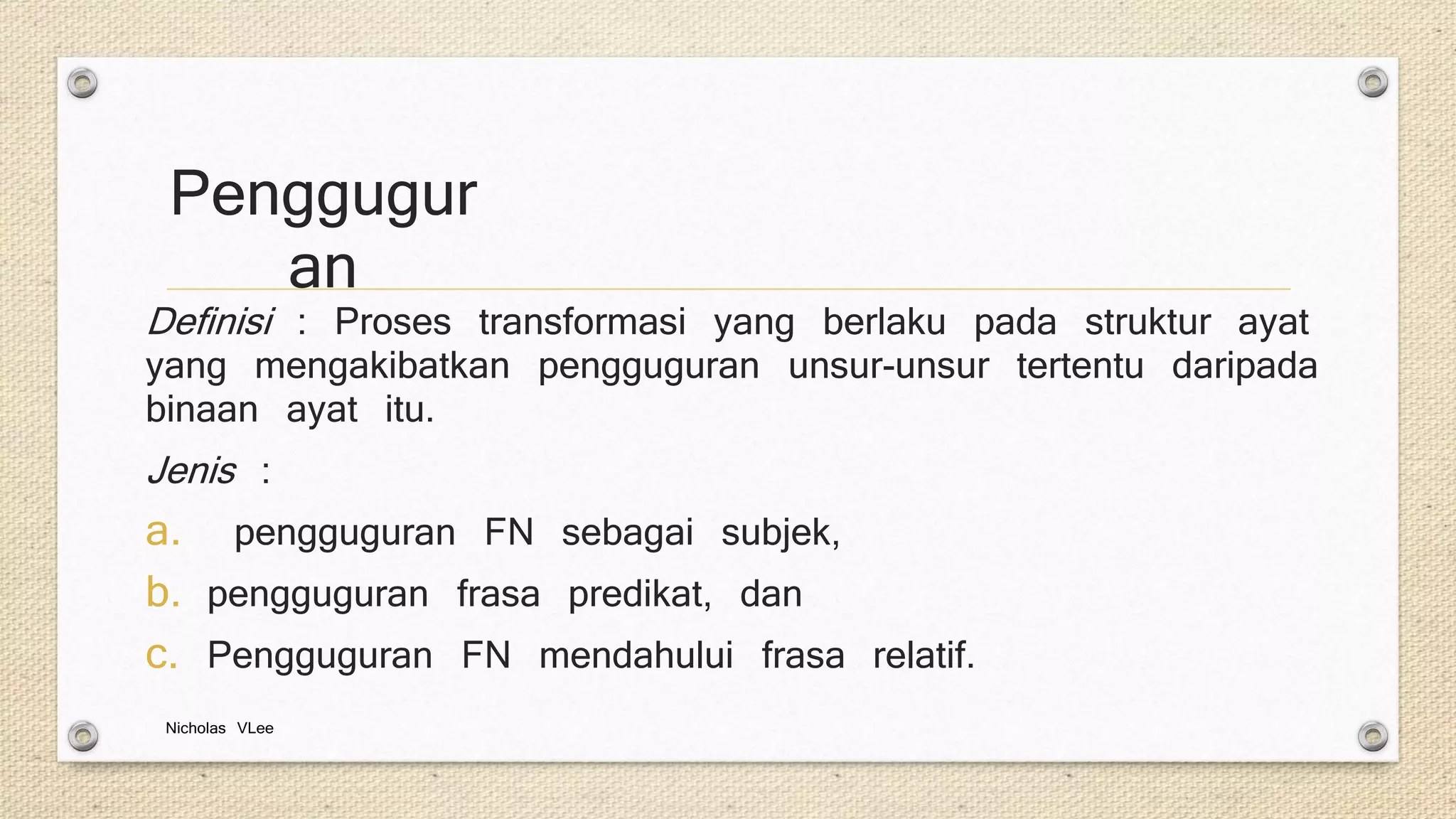 Proses Penerbitan Ayat (sintaksis) | PPTX
