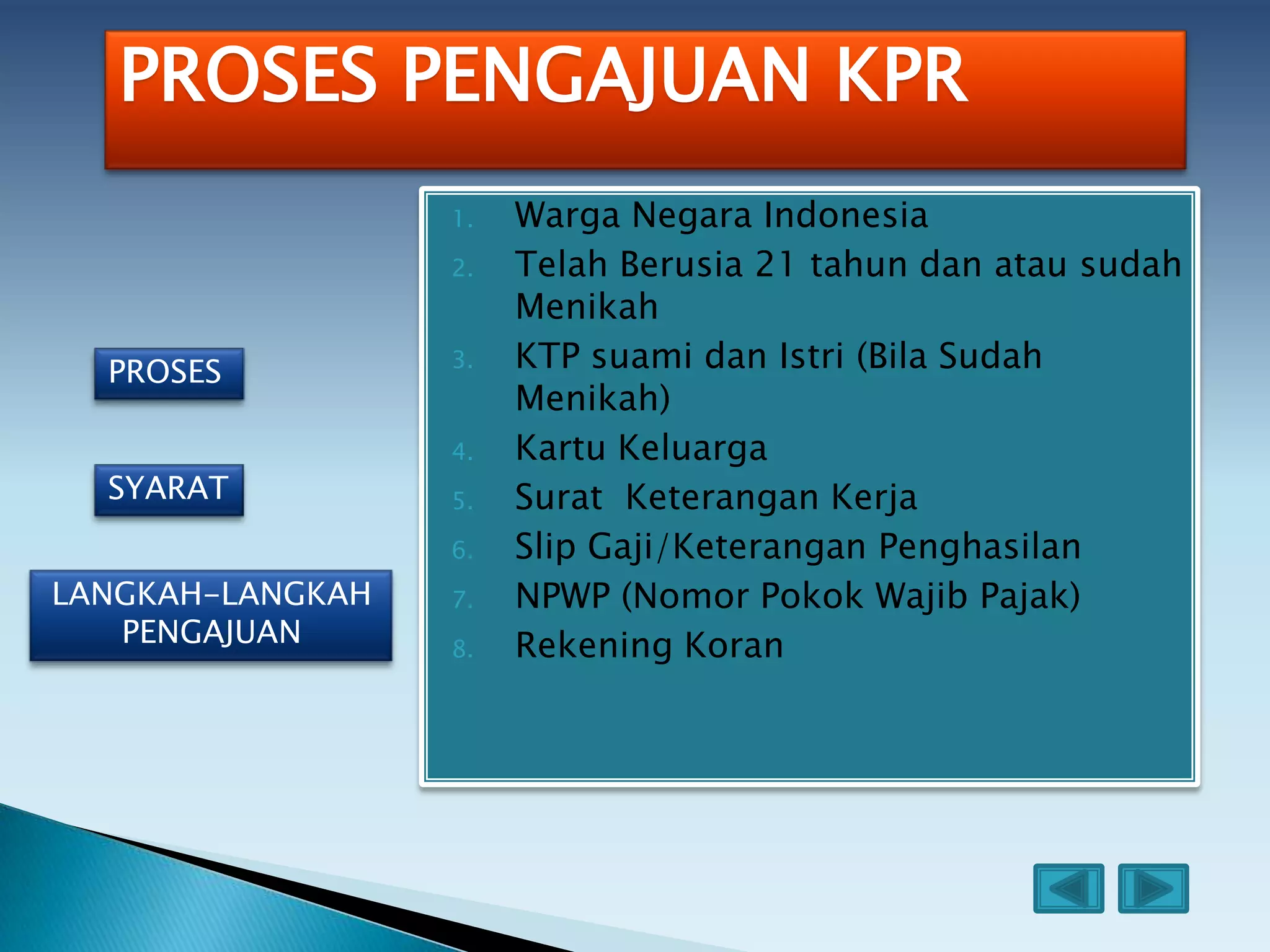 Running teks Proses pengajuan kpr | PPT