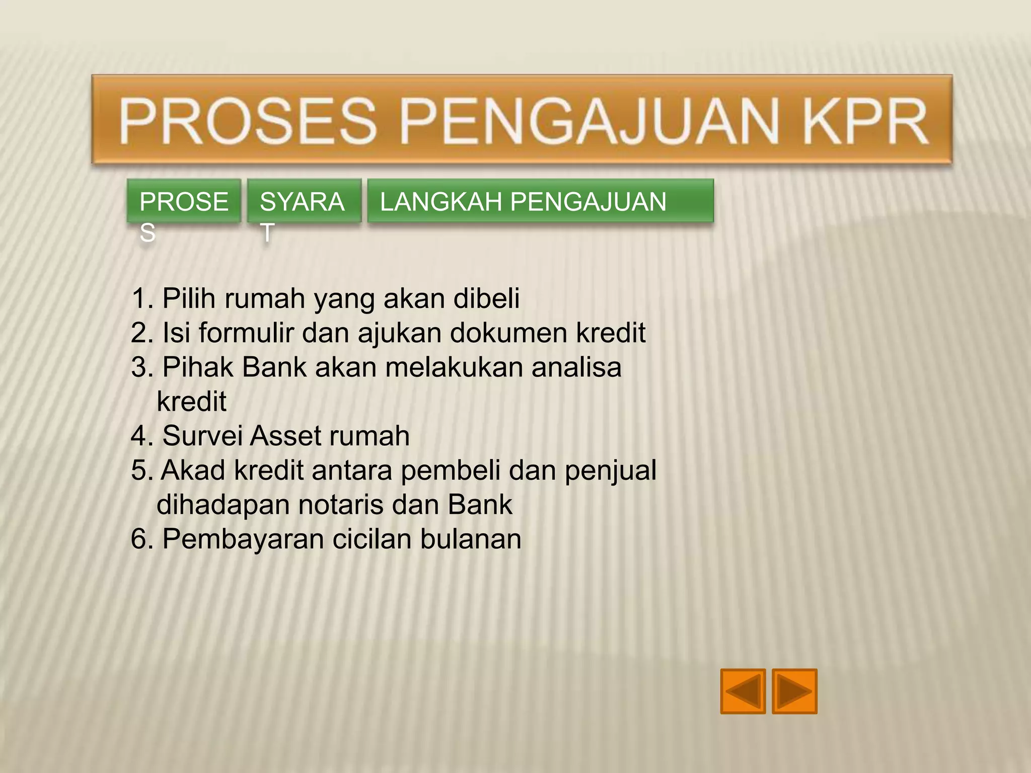 Proses pengajuan kpr | PPTX