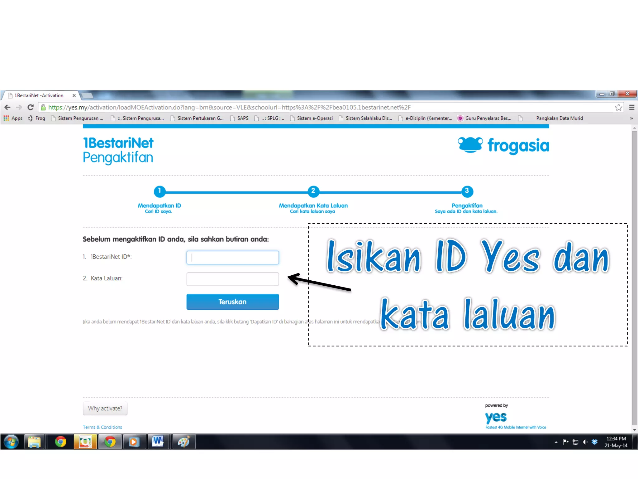 Proses pengaktifan id frog vle | PPT