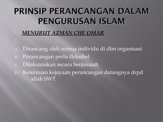 PROSES PENGENDALIAN PENGURUSAN ISLAM - PERANCANGAN | PPT