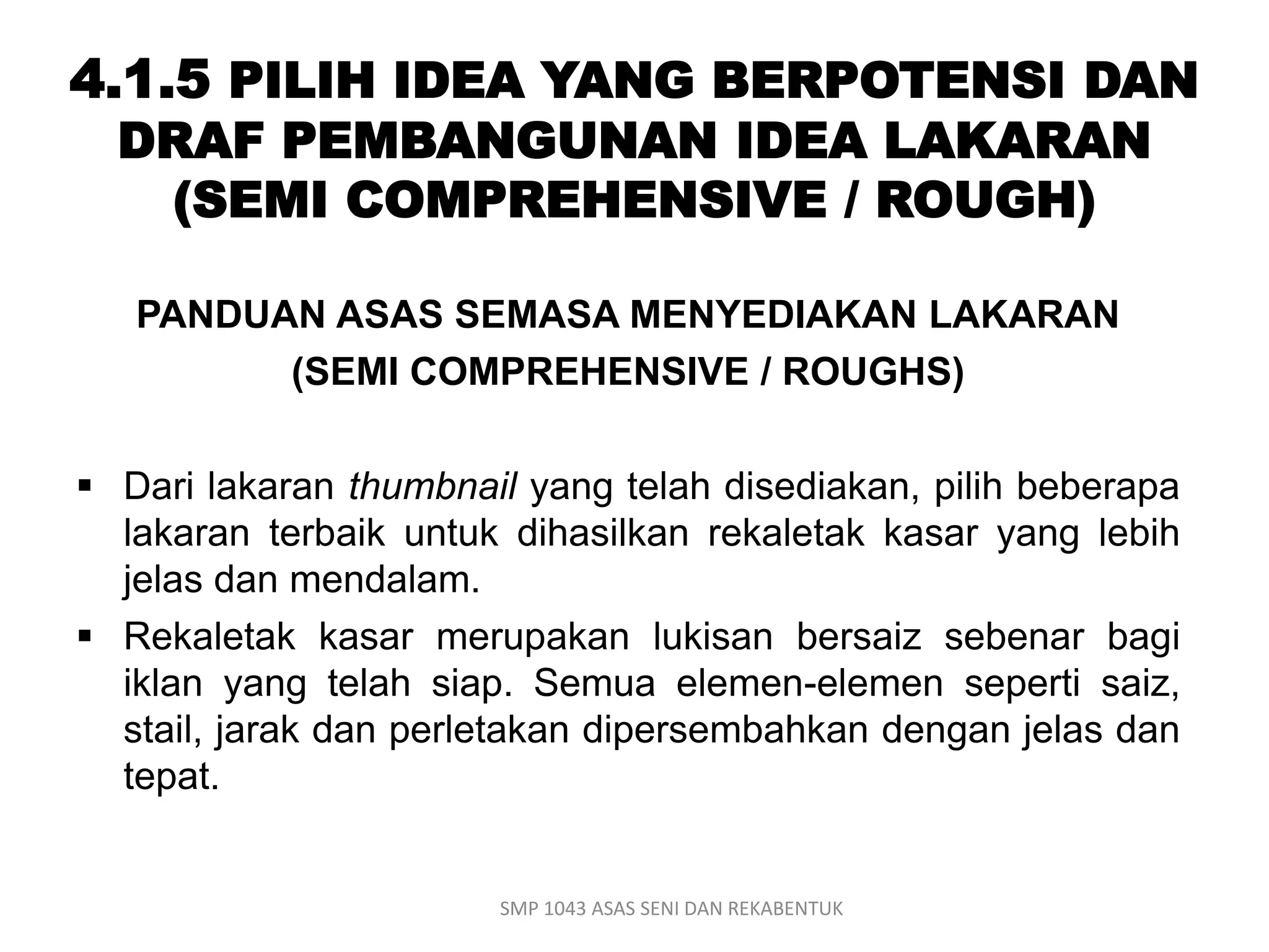 Proses penghasilan rekabentuk | PPTX