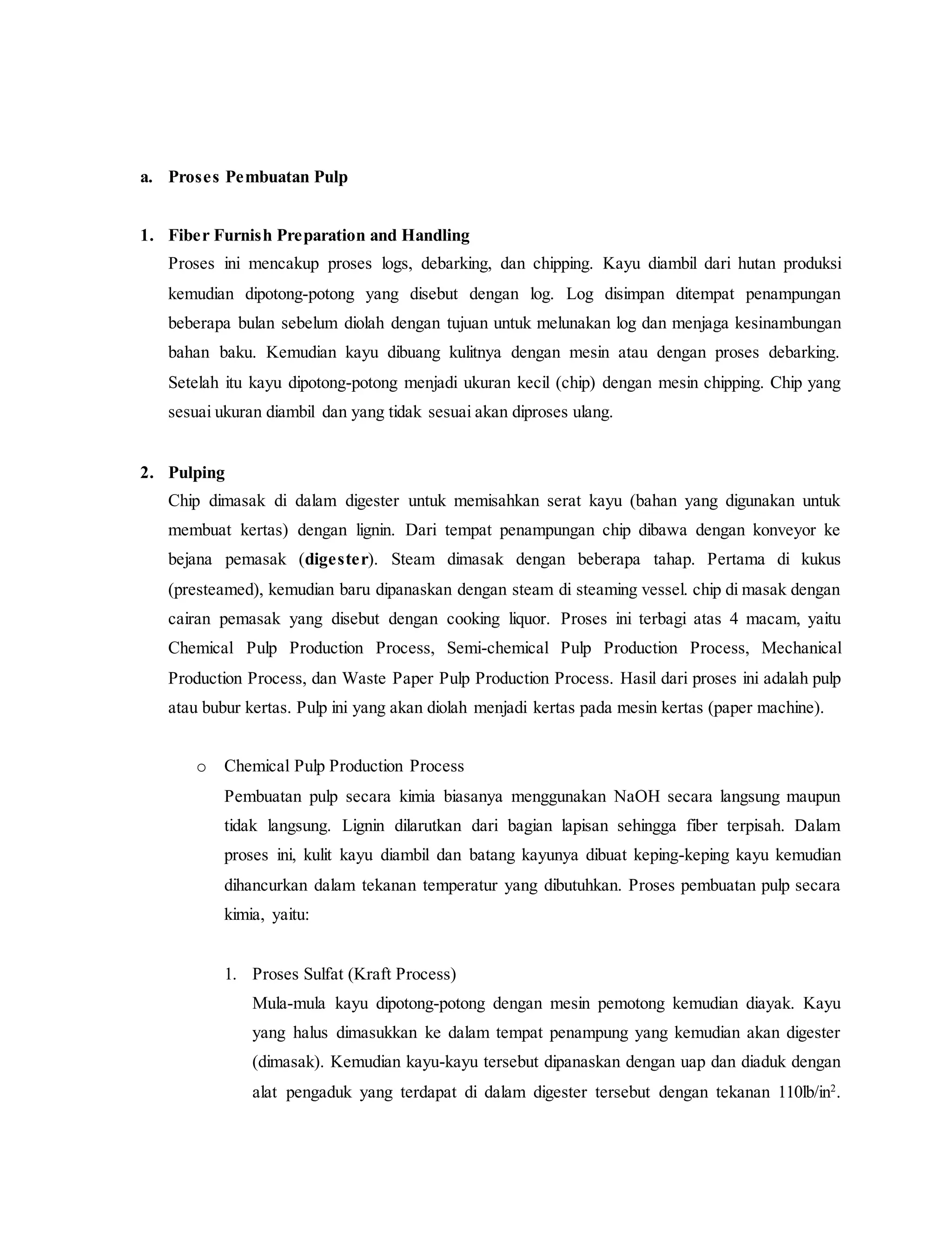 Proses pengolahan pulp_dan_kertas | DOCX