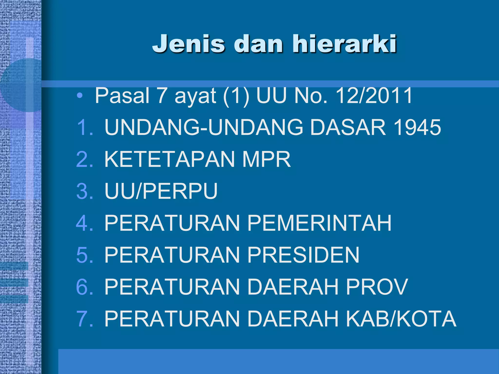 Proses penyusunan perda uu 12 untk pak wali | PPTX