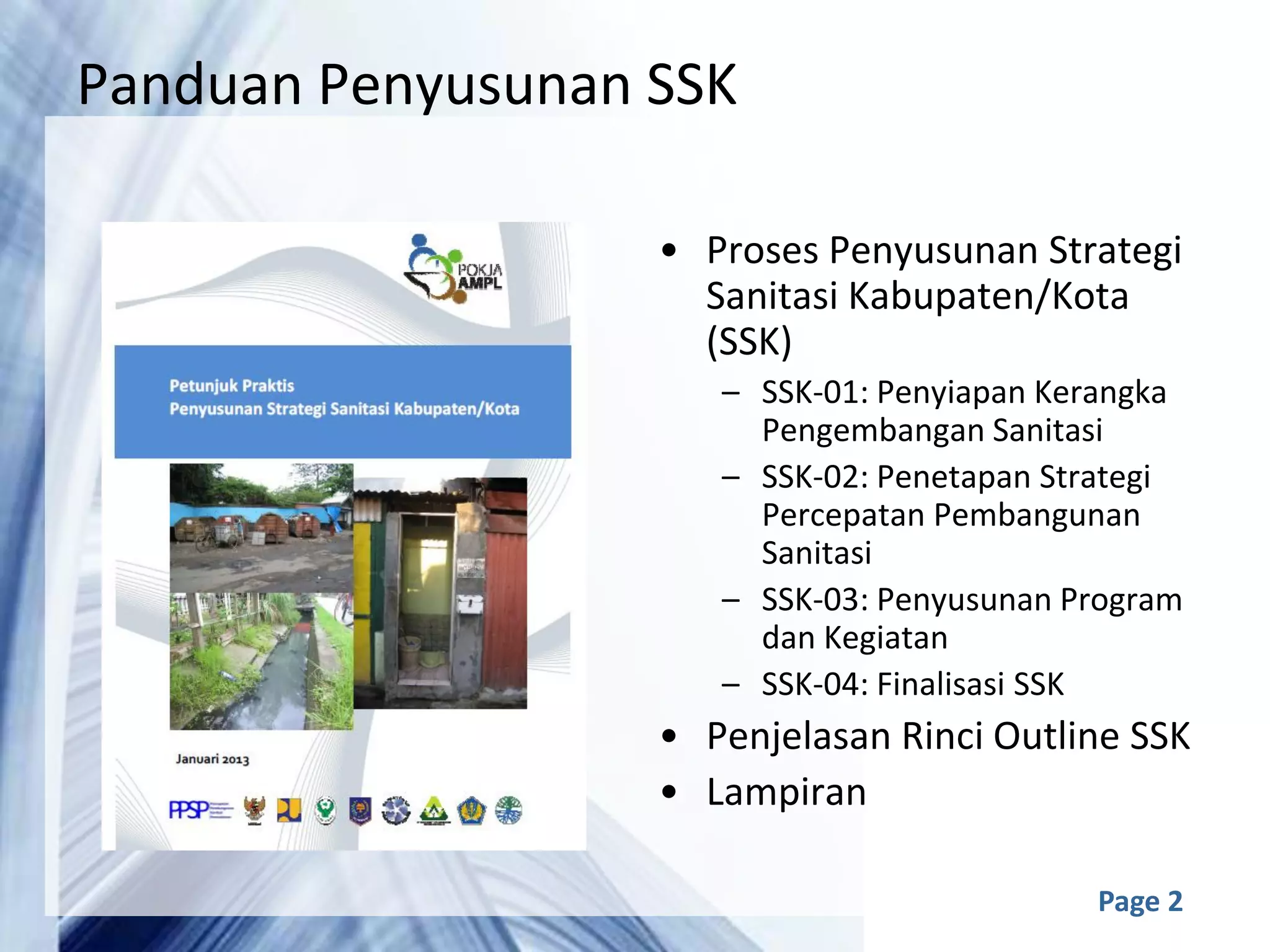 Proses Penyusunan Strategi Sanitasi (SSK) | PDF