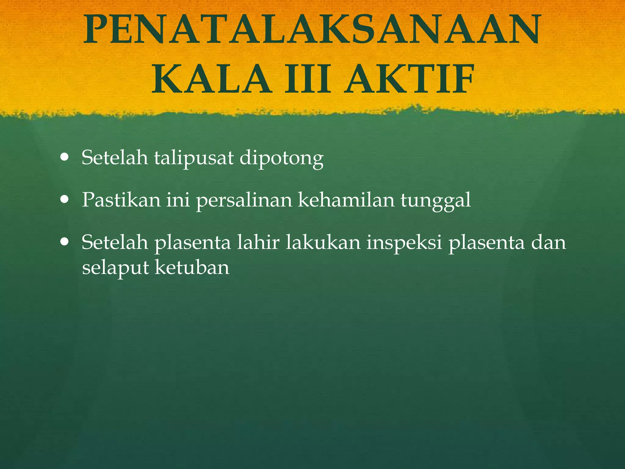 Proses persalinan normal | PPTX