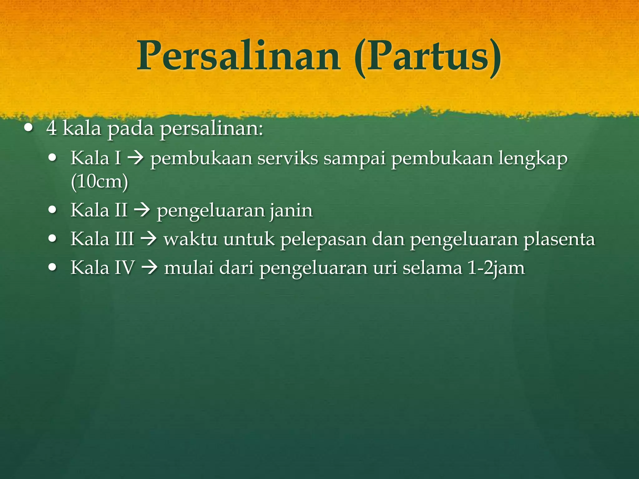 Proses persalinan normal | PPTX