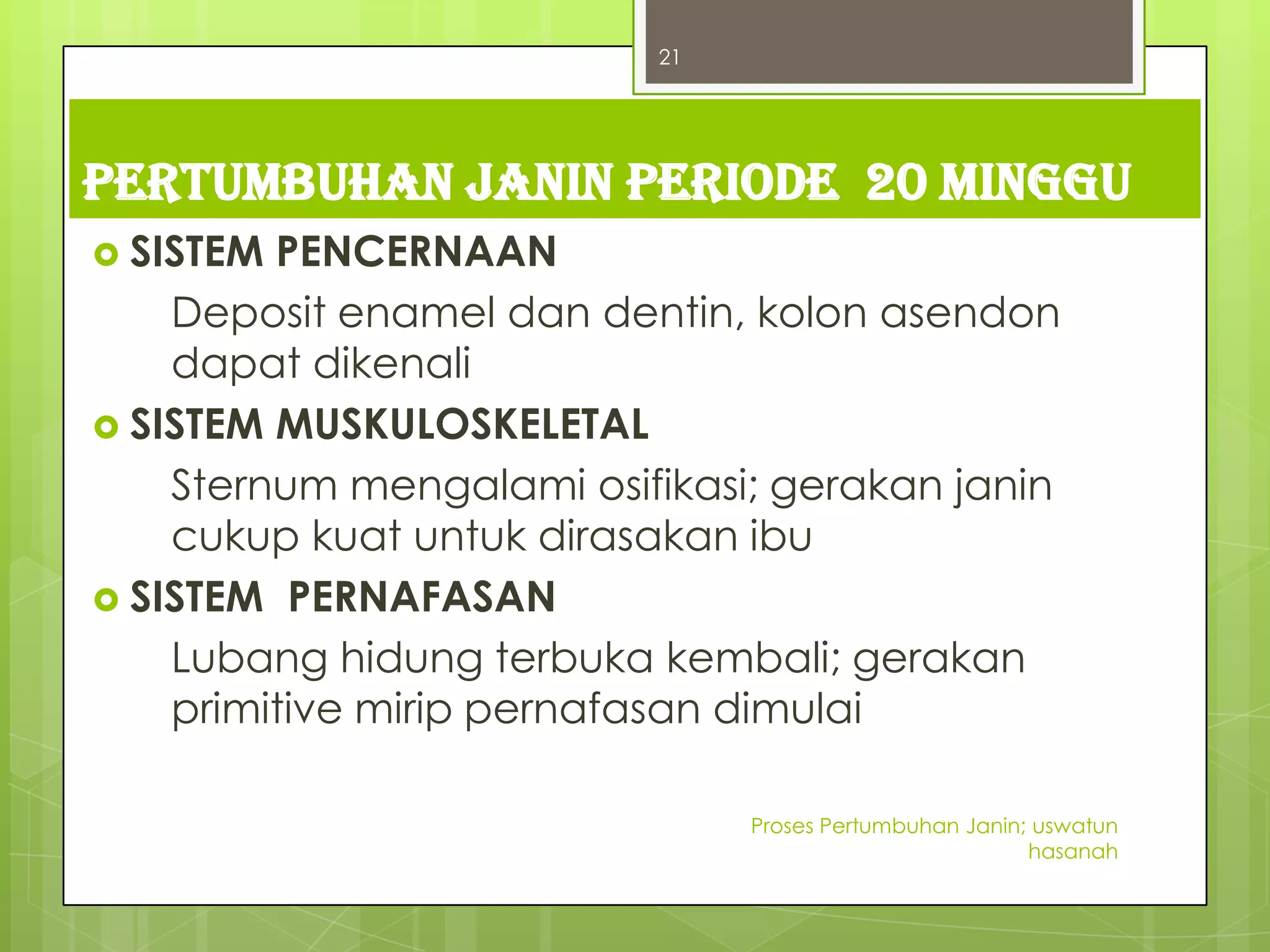 Proses pertumbuhan janin (fetal periode) | PPT