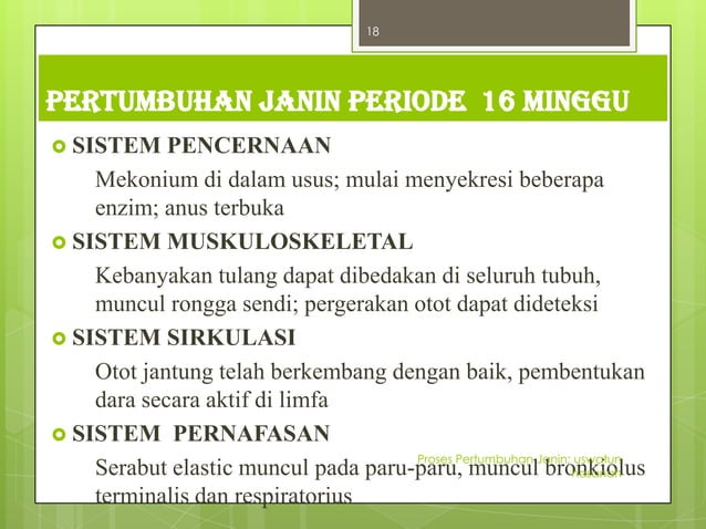 Proses pertumbuhan janin (fetal periode) | PPT