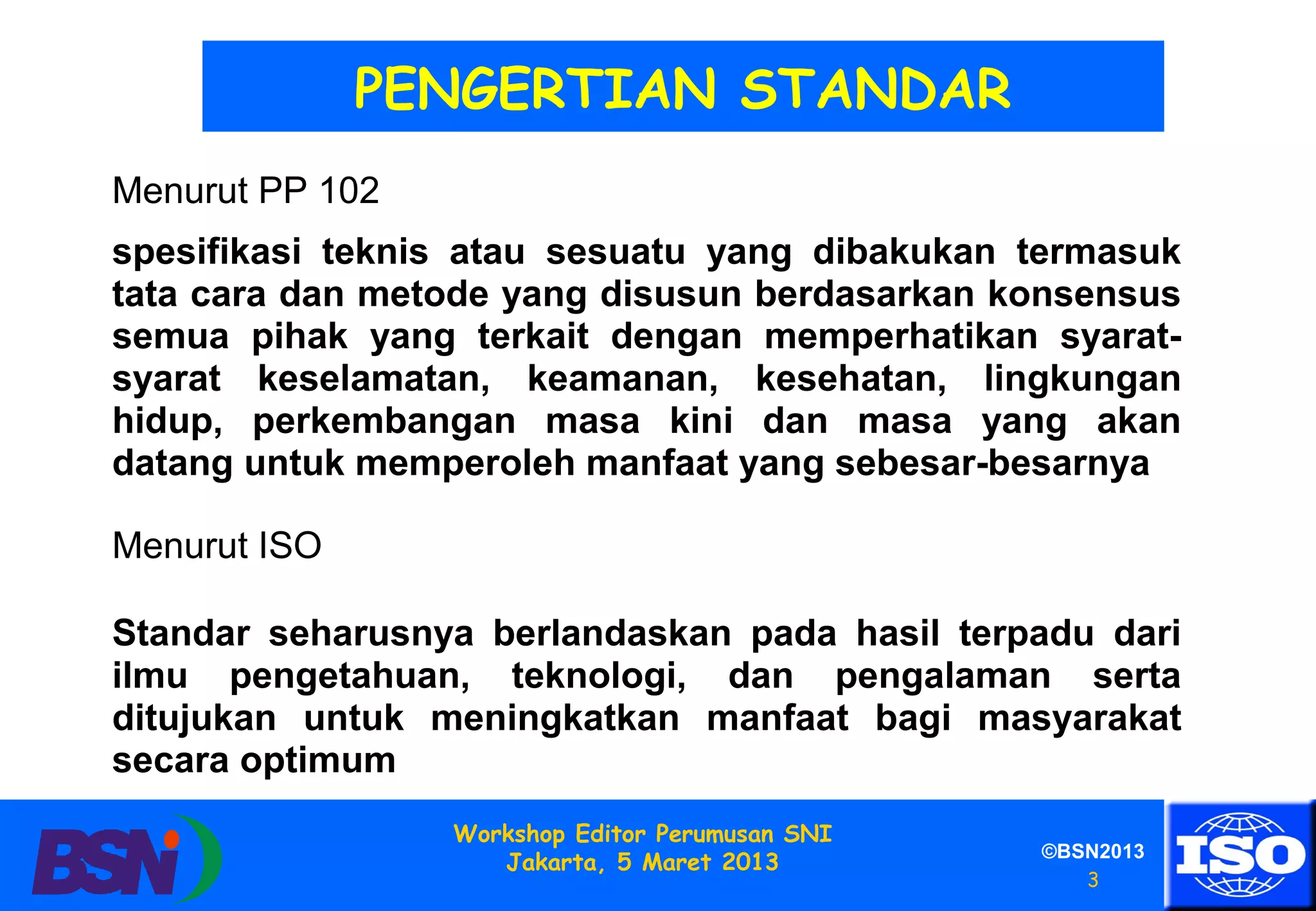 Proses perumusan SNI | PPT