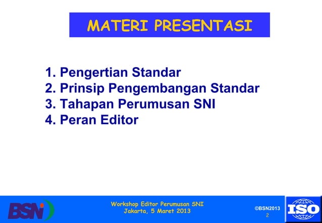Proses perumusan SNI | PPT