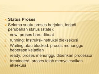 Dedi Purwanto - Proses - proses Sistem Operasi | PPTX
