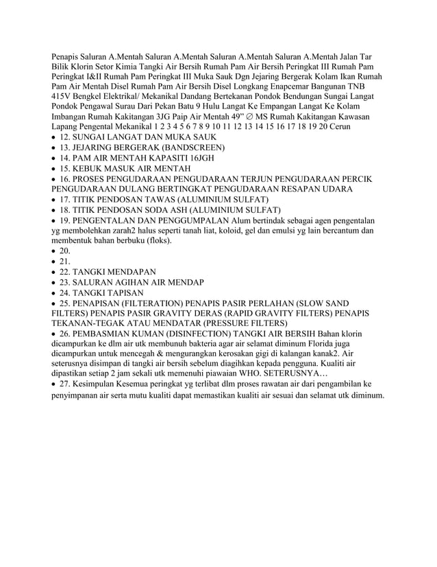 Proses rawatan air | DOCX