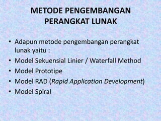 Proses rekayasa perangkat lunak | PPTX