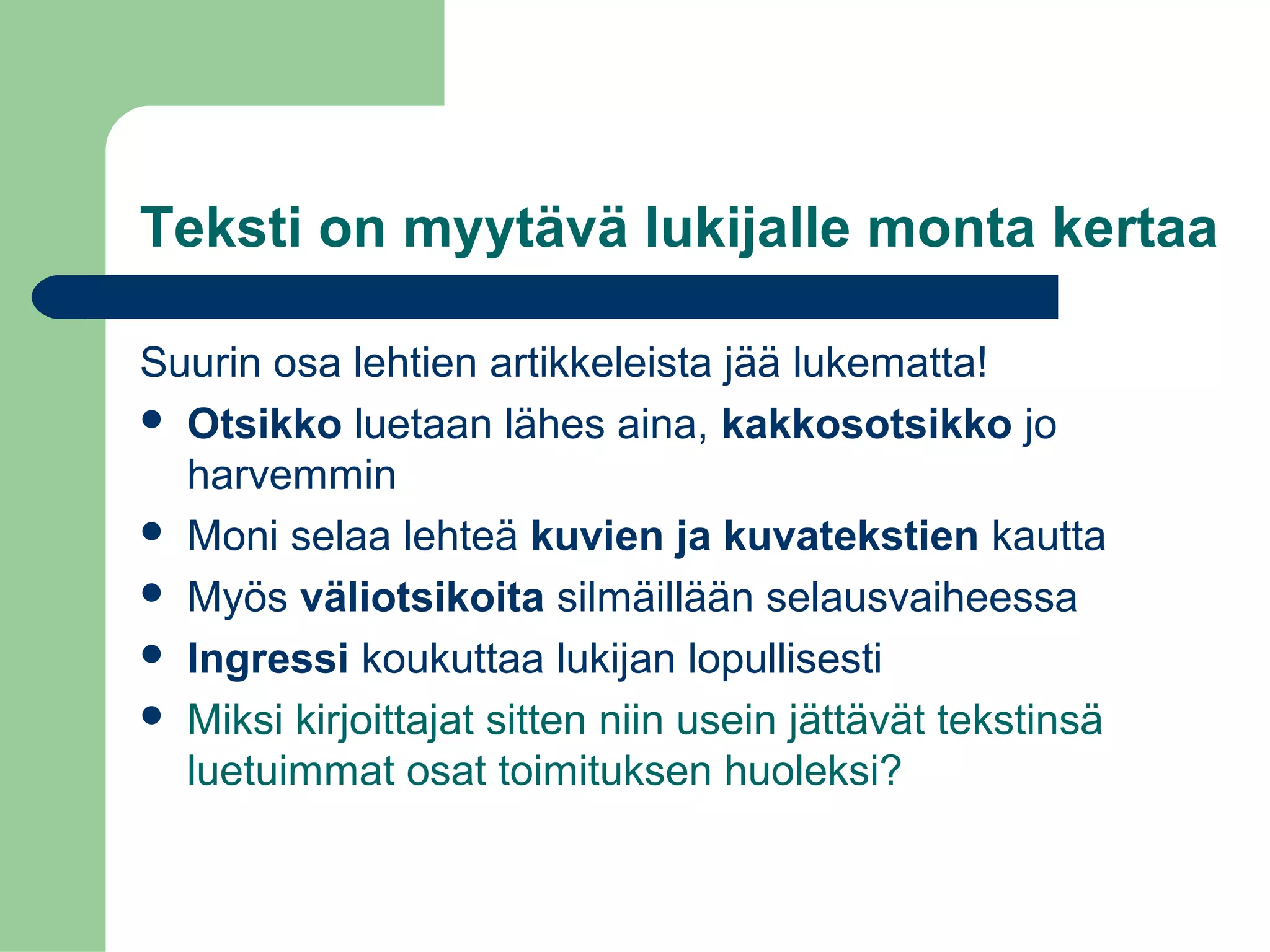 Prosessikirjoittaminen ja kirjoittamisprosessi | PPT