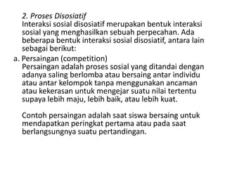 Proses Sosial & Interaksi Sosial | PPTX