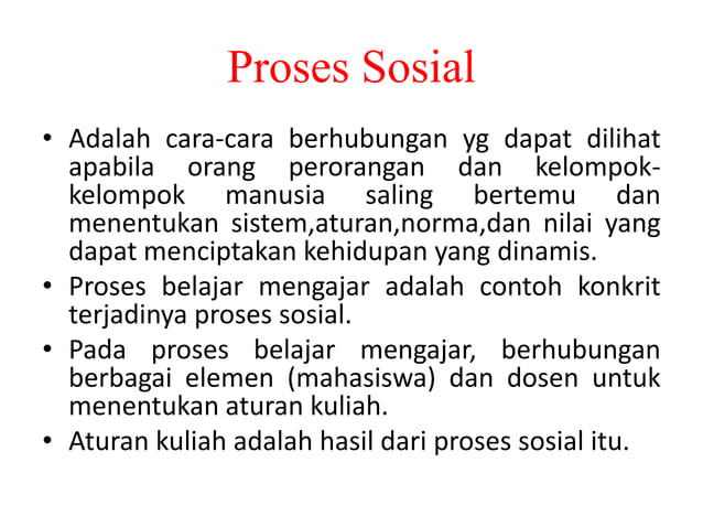 Proses Sosial & Interaksi Sosial | PPTX