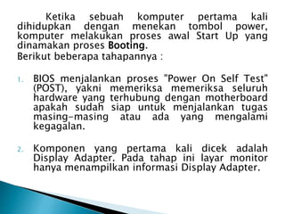 Proses Start-Up Komputer | PPTX