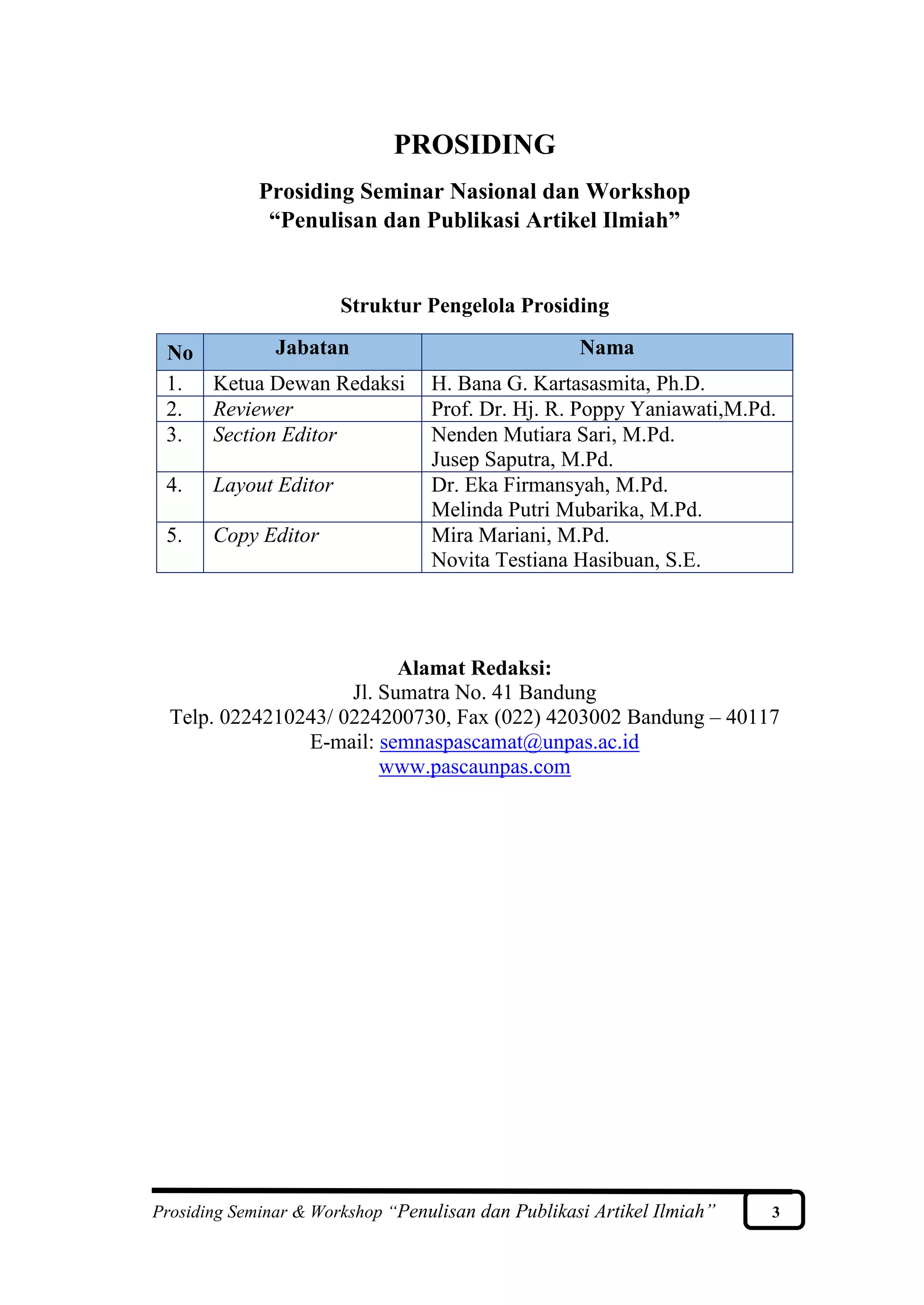 Prosiding Seminar Nasional & Workshop | PDF