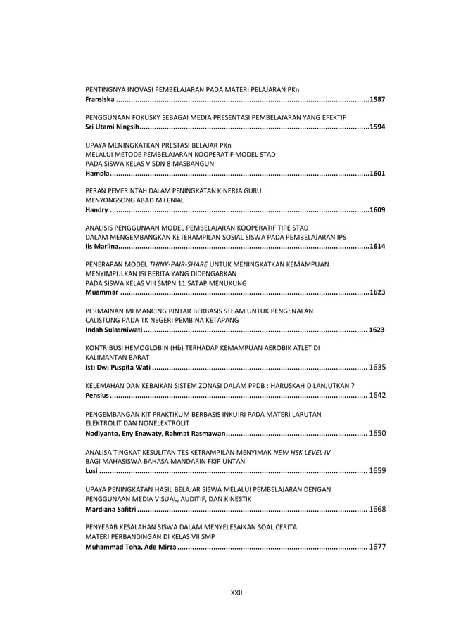 Prosiding SNP FKIP Universitas Tanjungpura Tahun 2019 | PDF